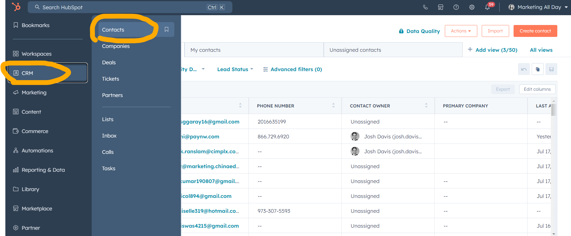 How to Create New Contacts in HubSpot